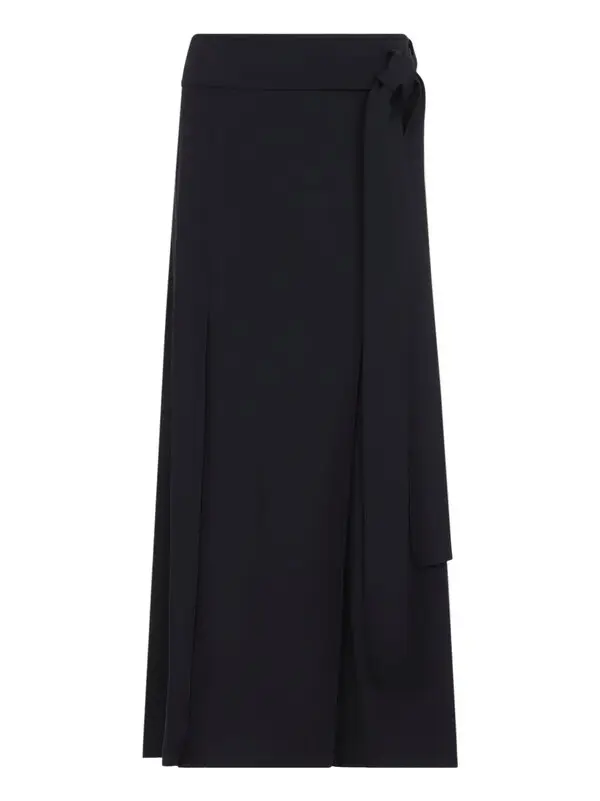 Studio Nicholson Belted Knife Pleat Midi Skirt - Black