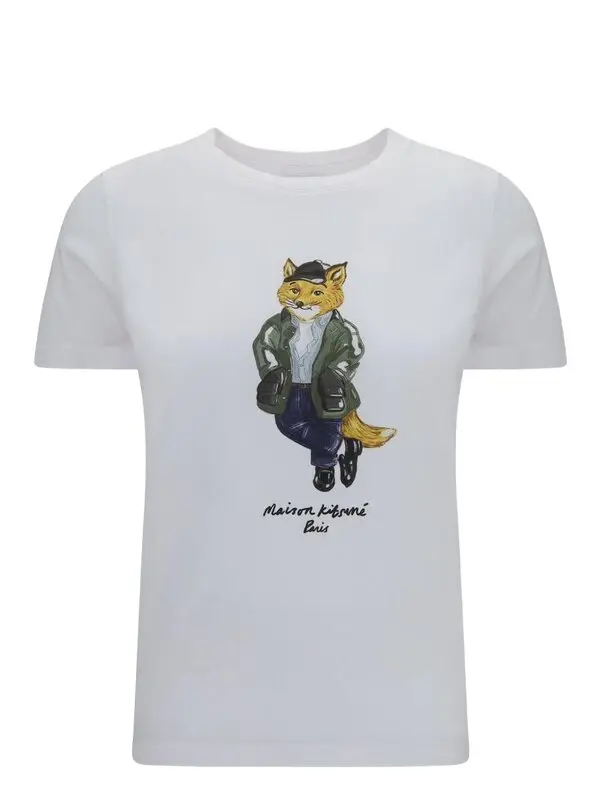Maison Kitsuné Weekend Fox Graphic Cotton T-shirt - White