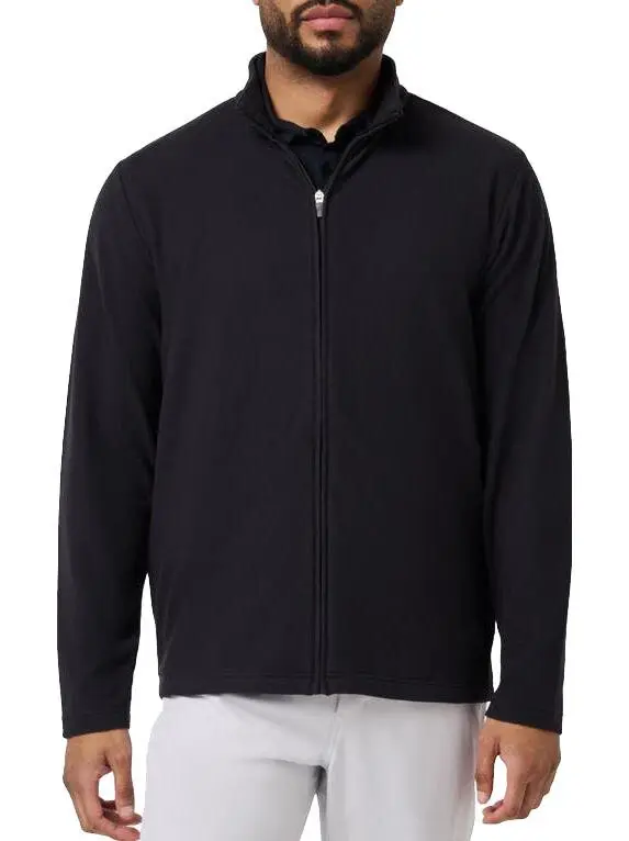 Travis Mathew Peak Fleece Full Zip Sweatshirt - Black