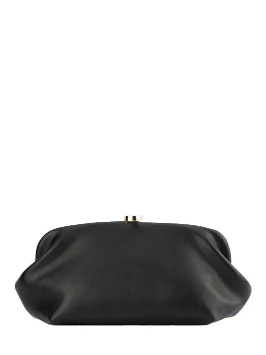 OLGA BERG Josefina Framed Clutch With Chain Strap - Black