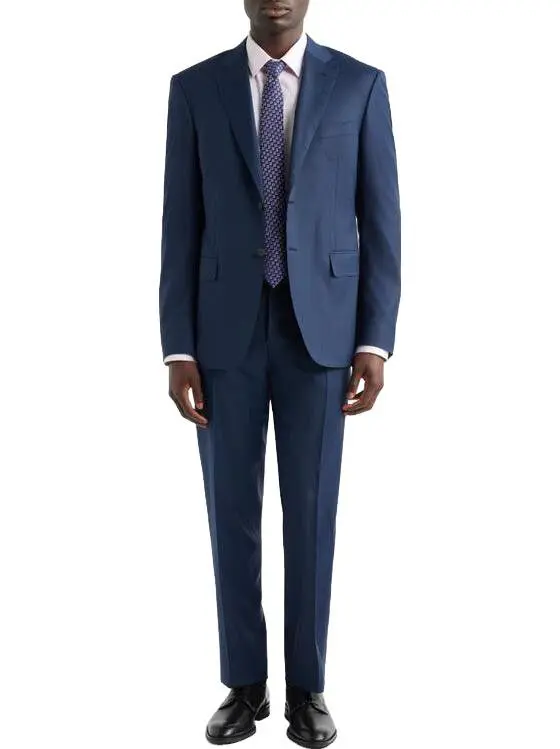 Canali Siena Regular Fit Wool Suit - Navy