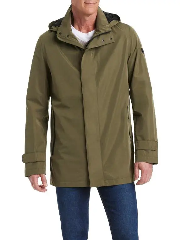 Vince Camuto Raintek Hooded Jacket - Dark Olive