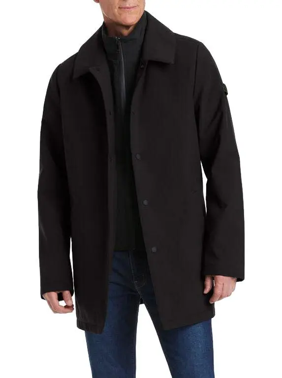 Vince Camuto Longline Jacket With Zip Bib - Black