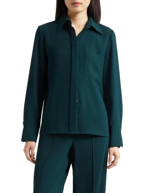 Vince Long Sleeve Button-up Shirt - Juniper