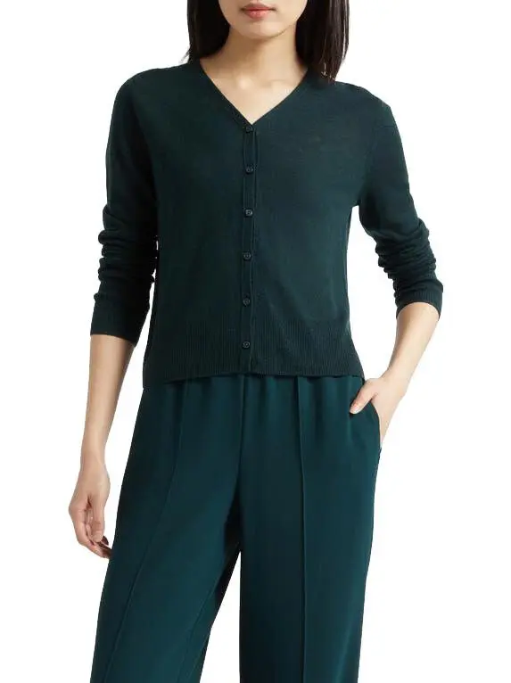 Vince Wool V-neck Cardigan - Juniper