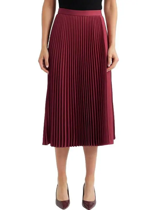 BOSS Vaklimt Pleated Midi Skirt - Rhododendron