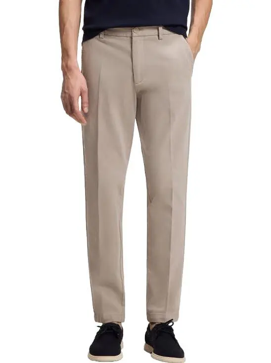 BOSS Kaiton Slim Fit Flat Front Stretch Cotton Chinos - Beige