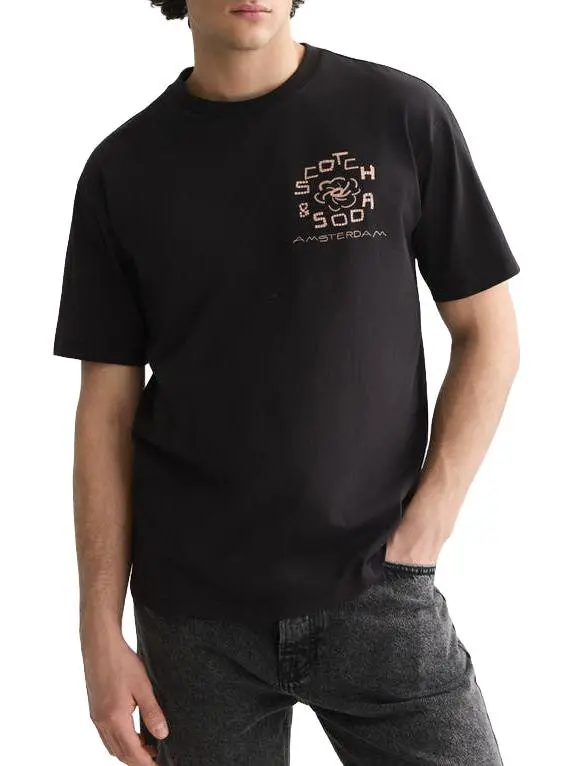 Scotch & Soda Relaxed Fit Cotton Graphic T-shirt - Meteorite