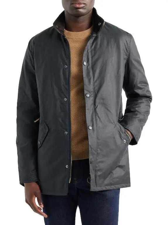 Barbour Prestbury Waxed Cotton Jacket - Navy