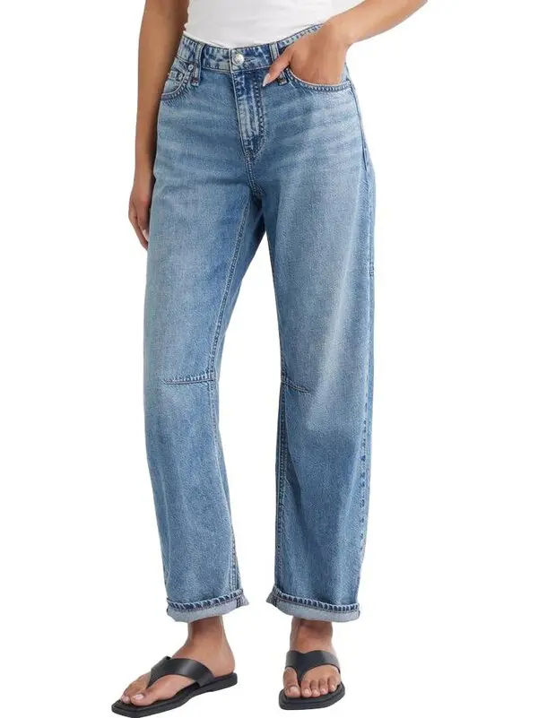 Rag & Bone Featherweight Stevie Mid Rise Tapered Jeans - Orian