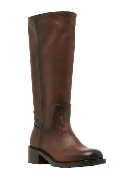 Steve Madden Rubi Knee High Boot - Brown Leather