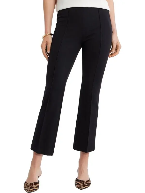Caslon Seamed Stretch Ponte Flare Leg Pants - Black