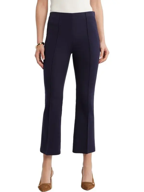 Caslon Seamed Stretch Ponte Flare Leg Pants - Navy Night