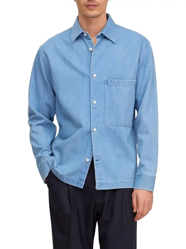 Nn07 Freddy Denim Shirt - Blue Denim