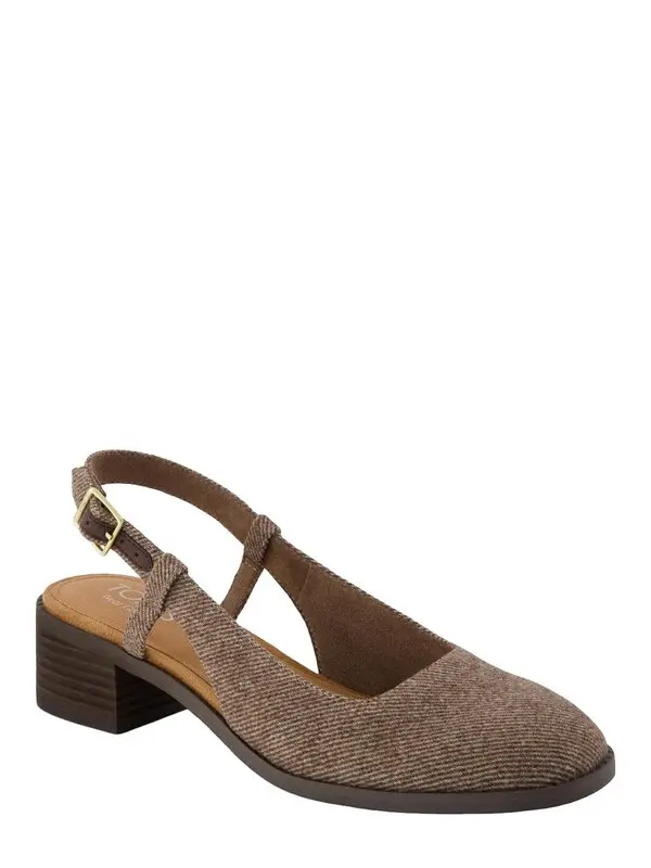 Toms Jaclyn Slingback Block Heel Sandals - Brown