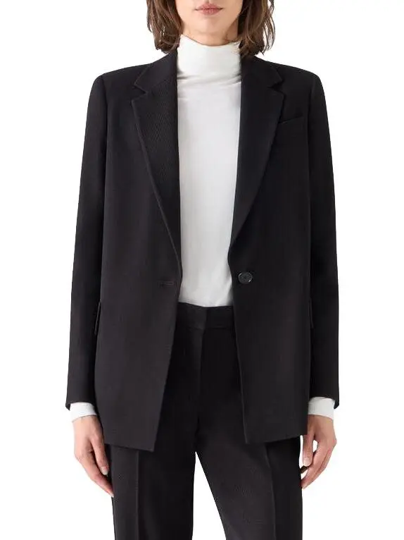Akris Boyfriend Blazer - Espresso