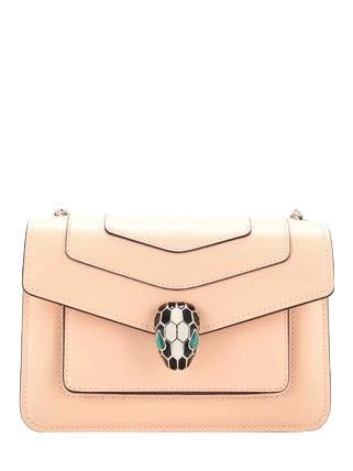 BVLGARI Serpenti Forever Shoulder Bag Leather Mini - White