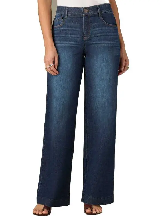 Wit & Wisdom Sam High Waist Wide Leg Jeans - Indigo