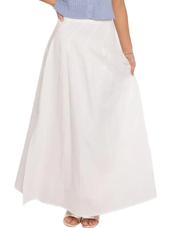 PETAL & PUP Zoey Cotton Maxi Skirt - White