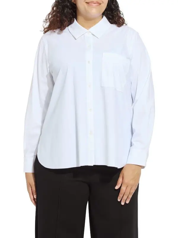 Lyssé Schiffer 2.0 Microfiber Button-up Shirt - White