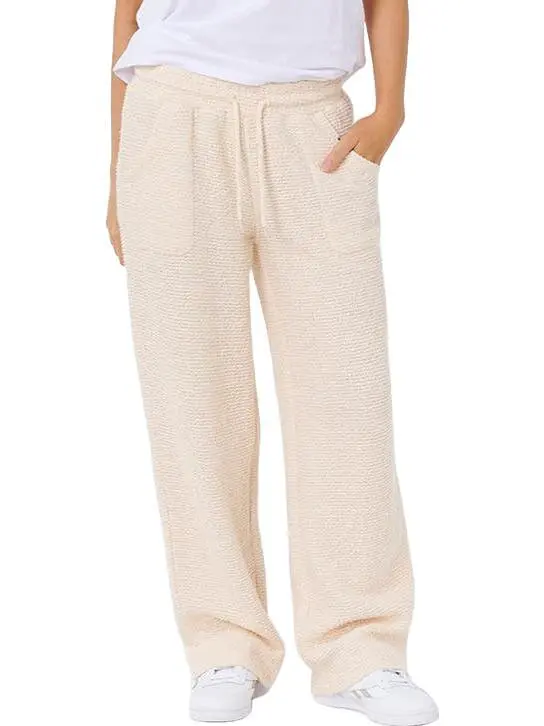 Rip Curl Cala Nights Textured Wide Leg Pants - Natural