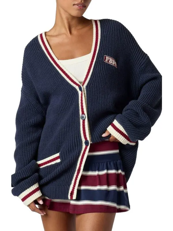 FLORENCE BY MILLS Varsity Cardigan - Navy