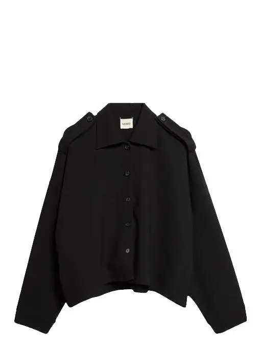 Khaite Bodine Oversized Button-up Top - Black
