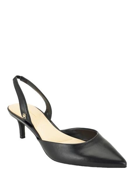 Tommy Hilfiger Slingback Kitten Heel Pumps - Black