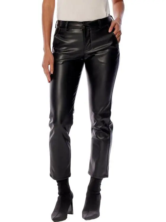 LBLC THE LABEL Franny Vegan Leather Trousers - Black