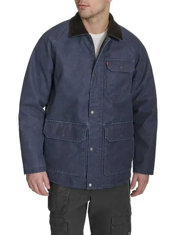 LEVI'S Barn Jacket With Corduroy Collar - Navy