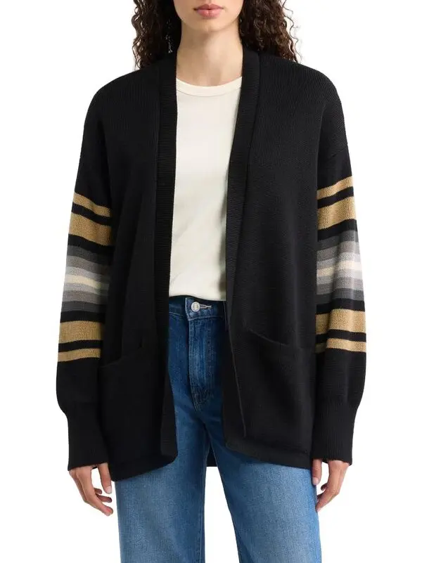 Pendleton Sierra Springs Open Front Cardigan - Black Mix