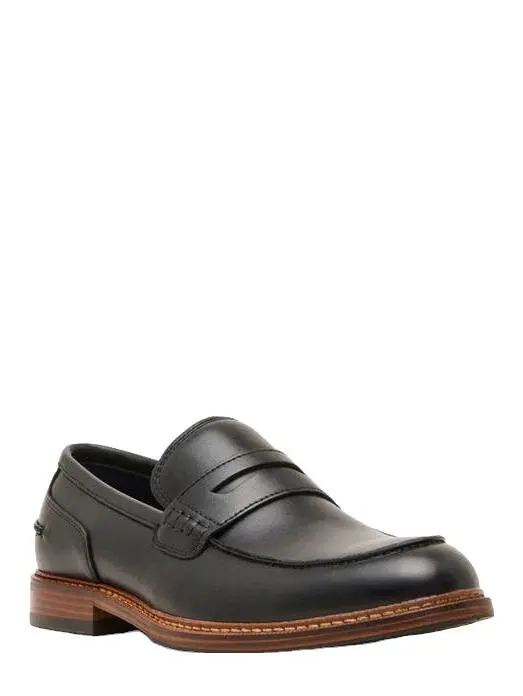 Steve Madden Eastin Leather Penny Loafer - Black