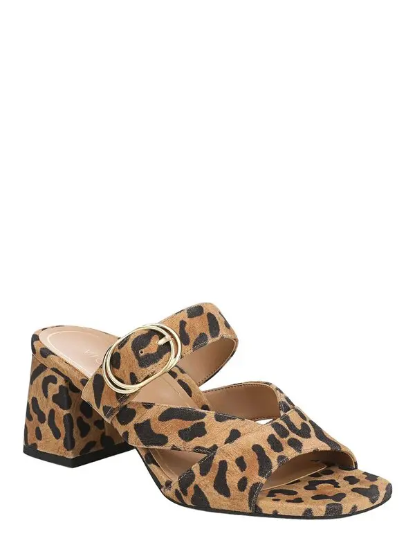 Vionic Rosemead Sandal With Block Heel And Adjustable Strap - Tan Leopard