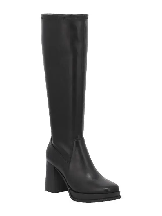 Mia Morina Knee-high Block Heel Boots - Black