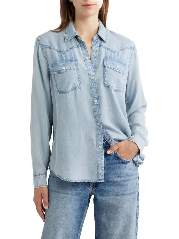 Rails Remi Chambray Pearl Snap Shirt - Creekside Indigo