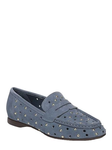 Naturalizer Bloom Stud Penny Loafer - Blue Ash Suede