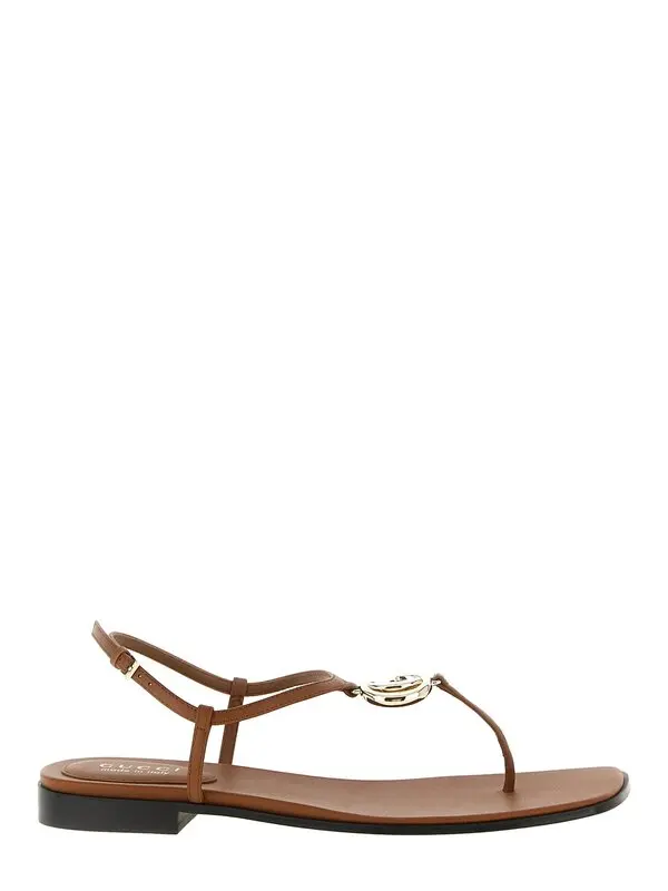 Gucci Lifford T-thong Sandals - Brown