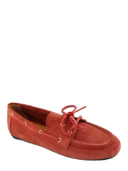 MARC JOSEPH NEW YORK Grove Street Slip-on Leather Loafer With Tie Bow - Red Suede