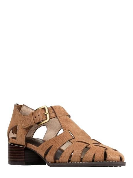 DONALD PLINER Mariam Back Zip Fisherman Sandal - Saddle