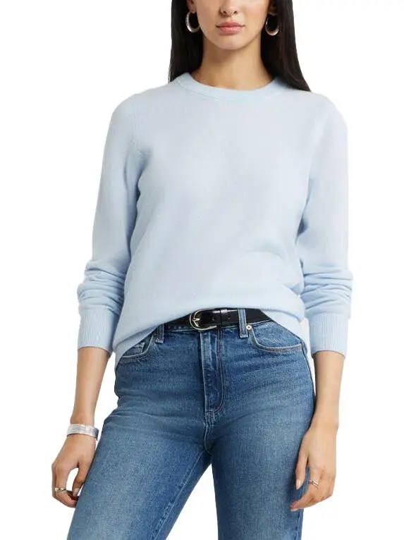 Nordstrom Crewneck Cashmere Sweater - Blue Subdued