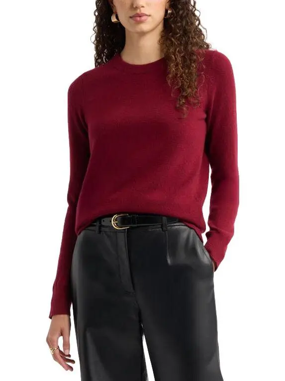 Nordstrom Crewneck Cashmere Sweater - Burgundy Rhode