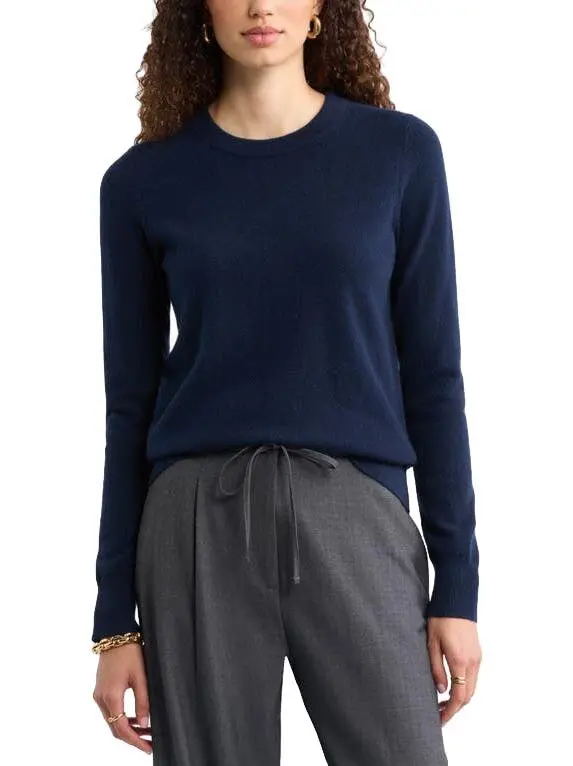 Nordstrom Crewneck Cashmere Sweater - Navy Night