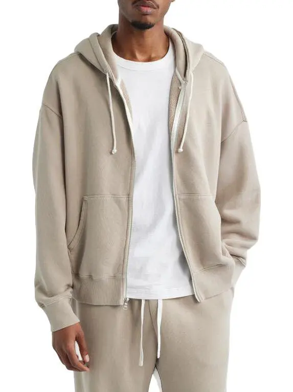 ELWOOD Organic Cotton Full Zip Hoodie - Tan