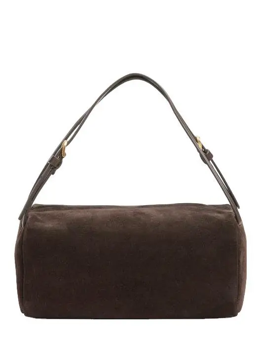 Vince Suede Top Handle Bag - Cacao