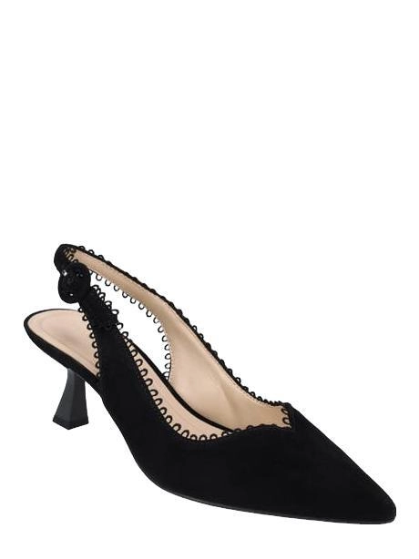 Pelle Moda Jalene Scalloped Slingback Pumps - Black