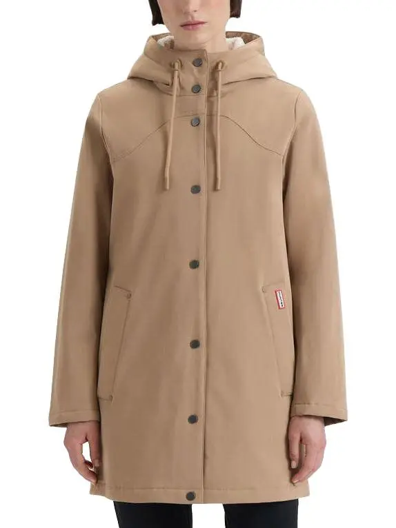 Hunter Billie Hooded Raincoat - British Tan