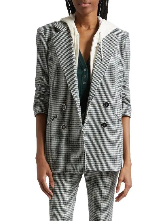 Veronica Beard Rupert Dickey Jacket & French Terry Hoodie - Navy/dark Pine Multi