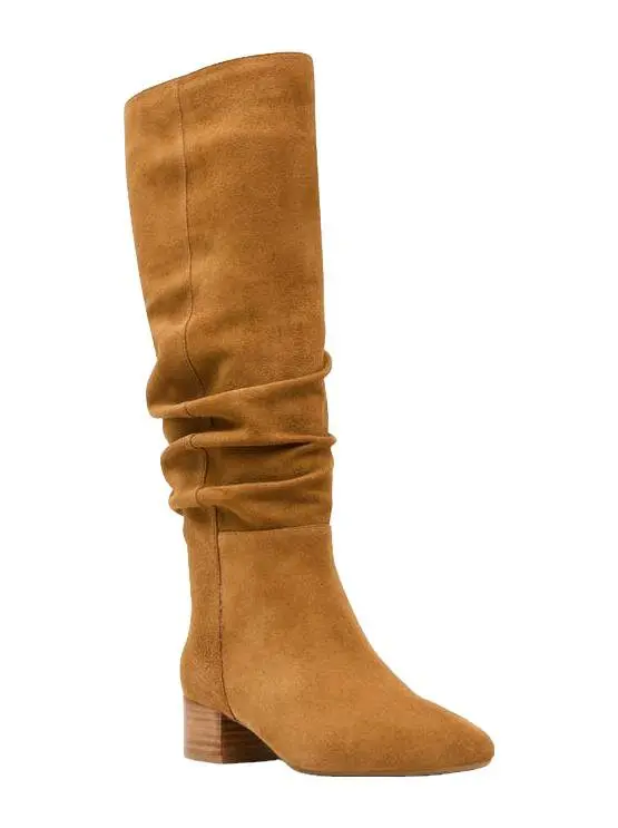 Blondo Hannah Waterproof Scrunch Knee High Boots - Camel Suede