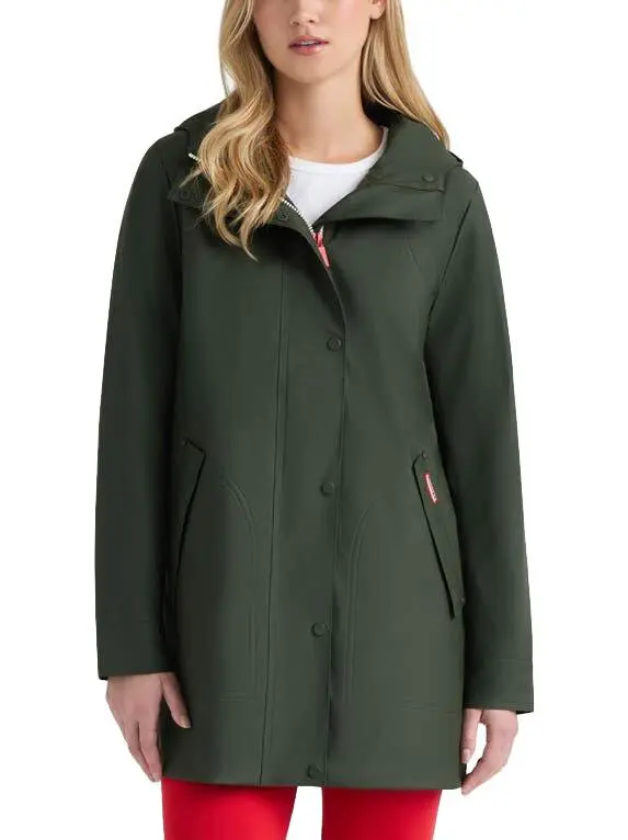 Hunter Acacia Rubberized Water-repellent Rain Jacket - Hunter Green