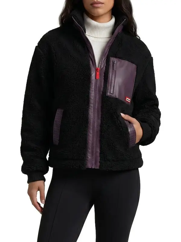 Hunter Emma High Pile Fleece Jacket - Black